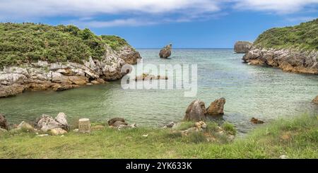 Beach of Buelna, Coastline and Cliffs, Cantabrian Sea, Buelna, Llanes ...