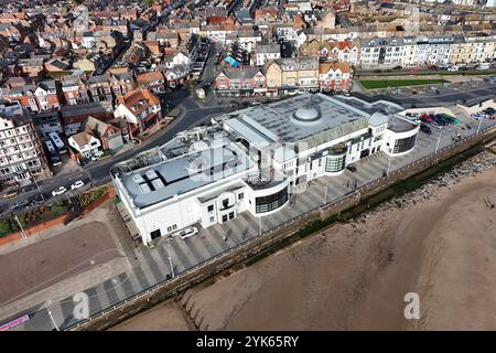 aerial view of bridlington Spa and bridlington south bay seafront East ...