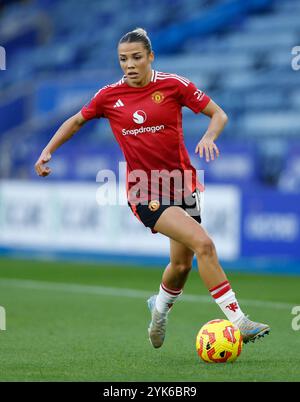 Manchester United's Celin Bizet Ildhusoy on the ball during the Barclays Women's Super League ...