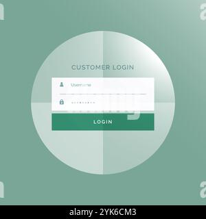 modern login form ui design for website and application Stock Vector ...