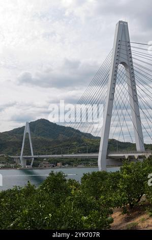 Shimanami Kaido Ikuchi Bridge a 70-kilometer cycling route in Japan ...