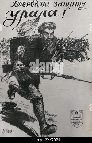 “Forward, defend the Urals!”, 1918. Poster by the Latvian artist ...