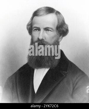 Elisha Graves Otis (1811-1861), demonstrating his patent safety lift at ...