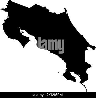 Costa Rica political map of administrative divisions - provinces. Blank ...