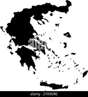 Greece map and flag on transparent background. Highlighted Greece on ...