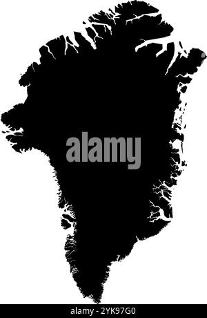 Greenland flag map contour vector illustration Stock Vector Image & Art ...