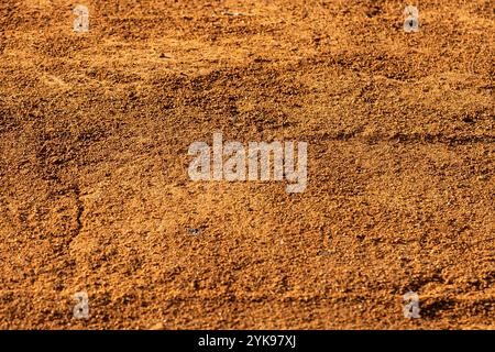 Construction photos of new baseball, softball, sports field red clay ...