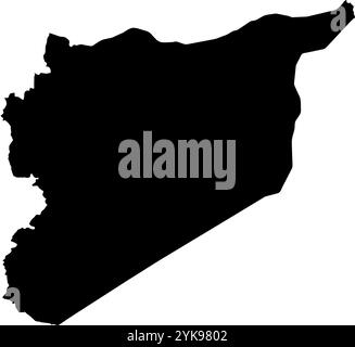 Map illustration of Syria with the flag. Cartographic illustration of ...