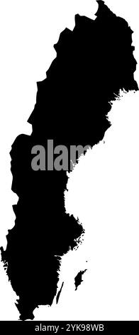 Sweden map on transparent background. Vector illustration Stock Vector ...
