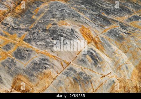 Abstract rock formation with patterns and colourful designs, background ...