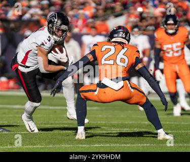 Denver Broncos safety Devon Key (26) stands for the national anthem ...