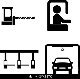 toll gate icon illustration design Stock Vector Image & Art - Alamy