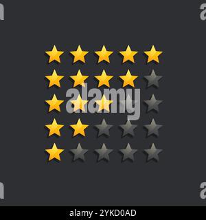 star ranking rating symbols in dark theme Stock Vector Image & Art - Alamy
