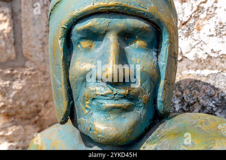 Bronze statue along the Rampart Walk in Old Town Jerusalem Stock Photo ...