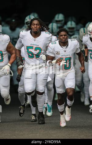 Miami Dolphins offensive tackle Patrick Paul (52) enters the stadium ...
