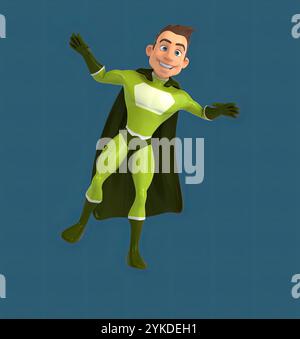 Fun 3D cartoon superhero dancing Stock Photo - Alamy