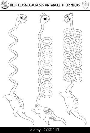 Vector black and white dinosaur handwriting practice worksheet ...
