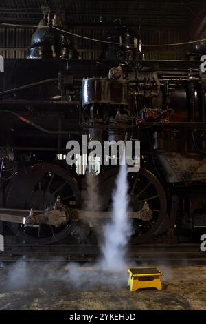 Antique Train Engine Steam release Stock Photo - Alamy