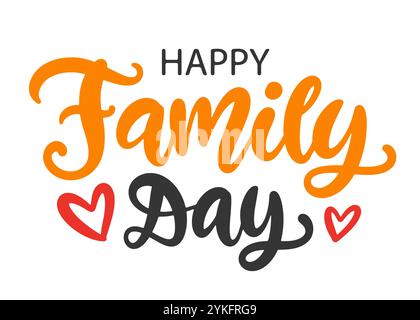 International Day of Families calligraphy hand lettering isolated on ...
