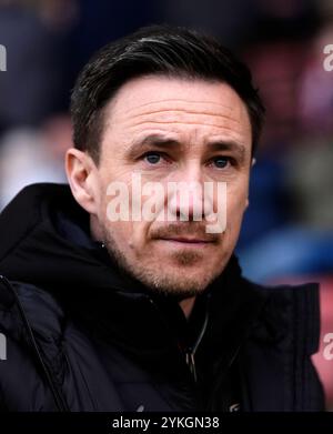 Notts County manager Stuart Maynard before the Sky Bet League Two match ...