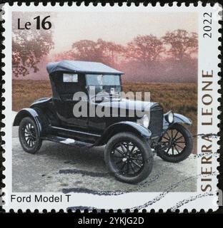 Vintage Ford model A on postage stamp Stock Photo - Alamy