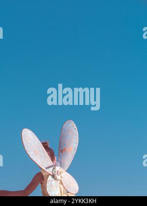 Portrait of a girl wearing fairy wings Stock Photo - Alamy