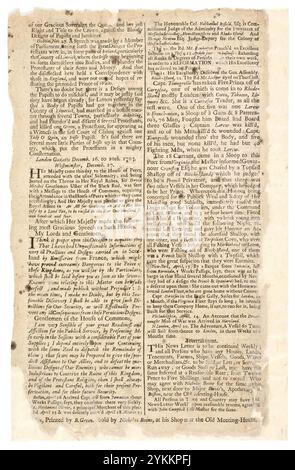 Boston News-Letter (first issue Stock Photo - Alamy