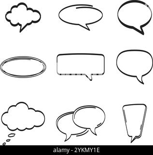 handwritten speech bubble set Vector design Stock Vector Image & Art ...