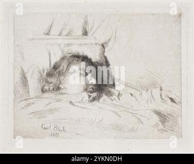 Carl Bloch, Det sovende barn, 1881 Stock Photo - Alamy
