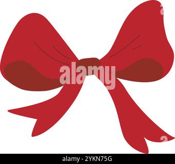 Decorative festive red bow. Icon for greeting cards Stock Vector Image ...