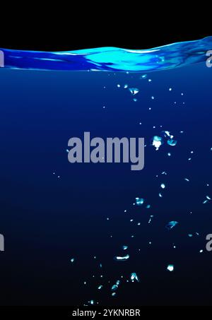 CG image of water surface and bubbles Stock Photo - Alamy