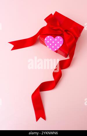 Heart-shaped crafts and ribboned gift boxes Stock Photo - Alamy