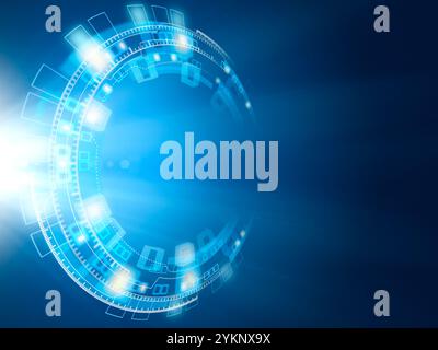 Circular GUI operation panel Stock Photo - Alamy