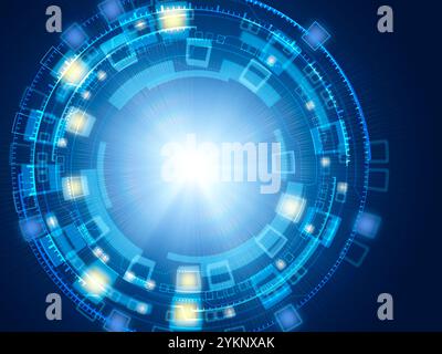 Circular GUI operation panel Stock Photo - Alamy