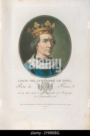 Portrait of Louis VIII The Lion (1187-1226) King of France. Ancient ...