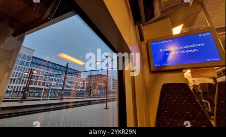 Travelling by belgian regional train, Belgium Stock Photo - Alamy