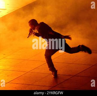 Jay-Z and Kane West performing in the Gelredome - in the Watch Throne ...