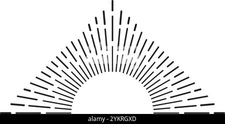Captivating semicircular lines on white background create modern ...