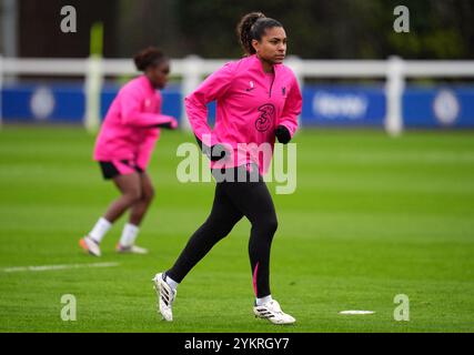Chelsea's Catarina Macario during a training session at Cobham training ...