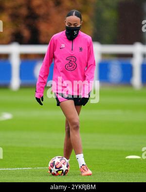 Chelsea's Maelys Mpome during a training session at Cobham Training ...