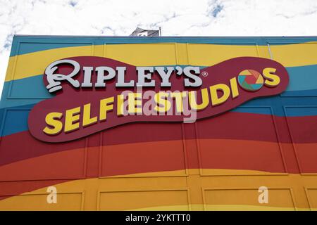 Ripley's Selfie Studios sign on Clifton Hill in Niagara Falls, Ontario ...