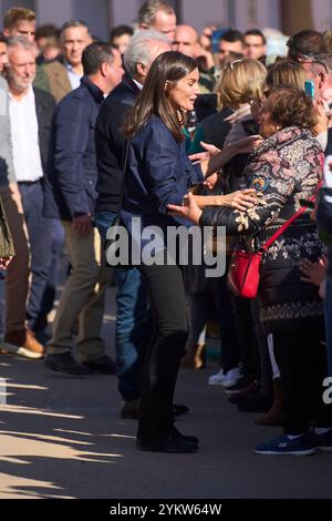 Utiel, Valencia, Spain. 19th Nov, 2024. Queen Letizia of Spain visit ...