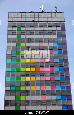 The colourful LCC Tower Building, London College of Communication, UAL ...