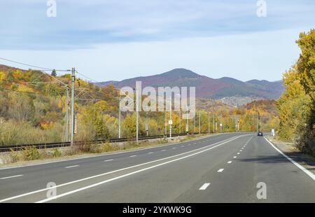 A picture of a Romanian highway Stock Photo - Alamy