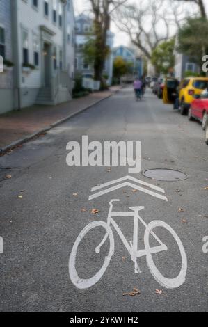 Nantucket Touristic Bike Path Sign, Massachusetts Stock Photo - Alamy