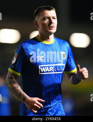 AFC Wimbledon's James Tilley during the Emirates FA Cup first round ...