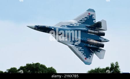 SUKHOI Su-57 Russian stealth fighter. Photo: Xinhua Stock Photo - Alamy