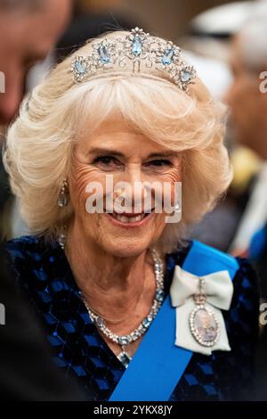 Queen Camilla during the Diplomatic Corps reception at Windsor Castle ...