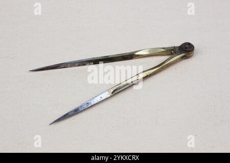 vintage bronze dividers calipers nautical navigation chart tool on ...