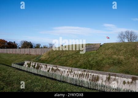 Defensive walls at Fort George National Historic Site on Queen's Parade ...